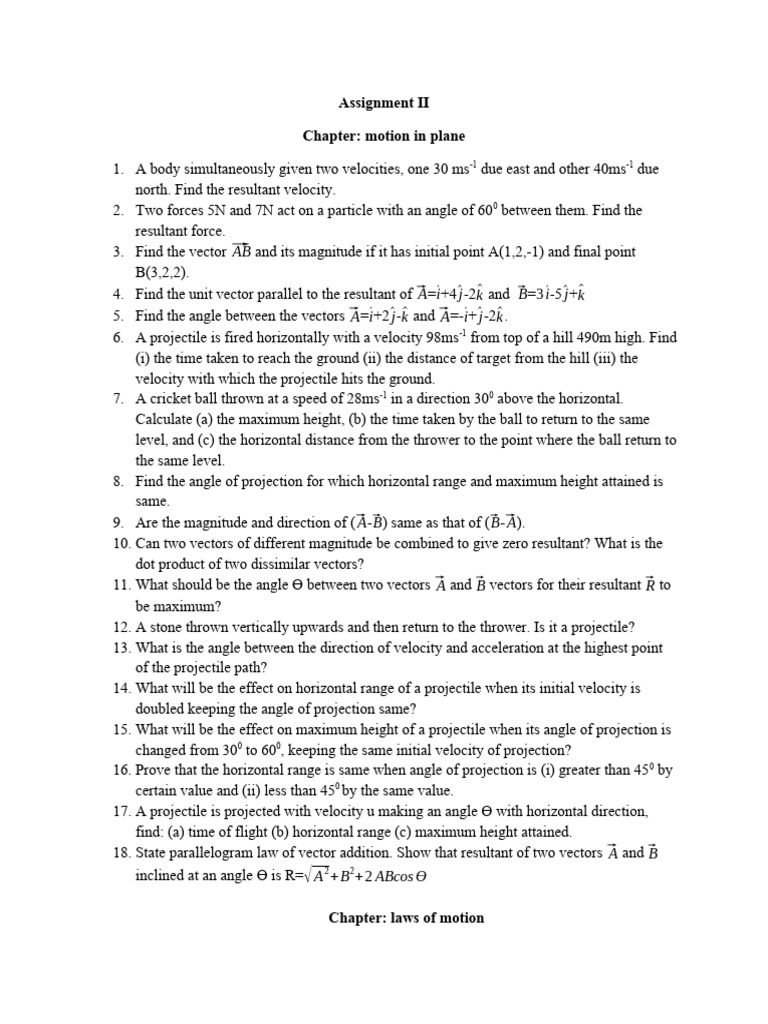 Assignment Class 11 Part 2 | PDF