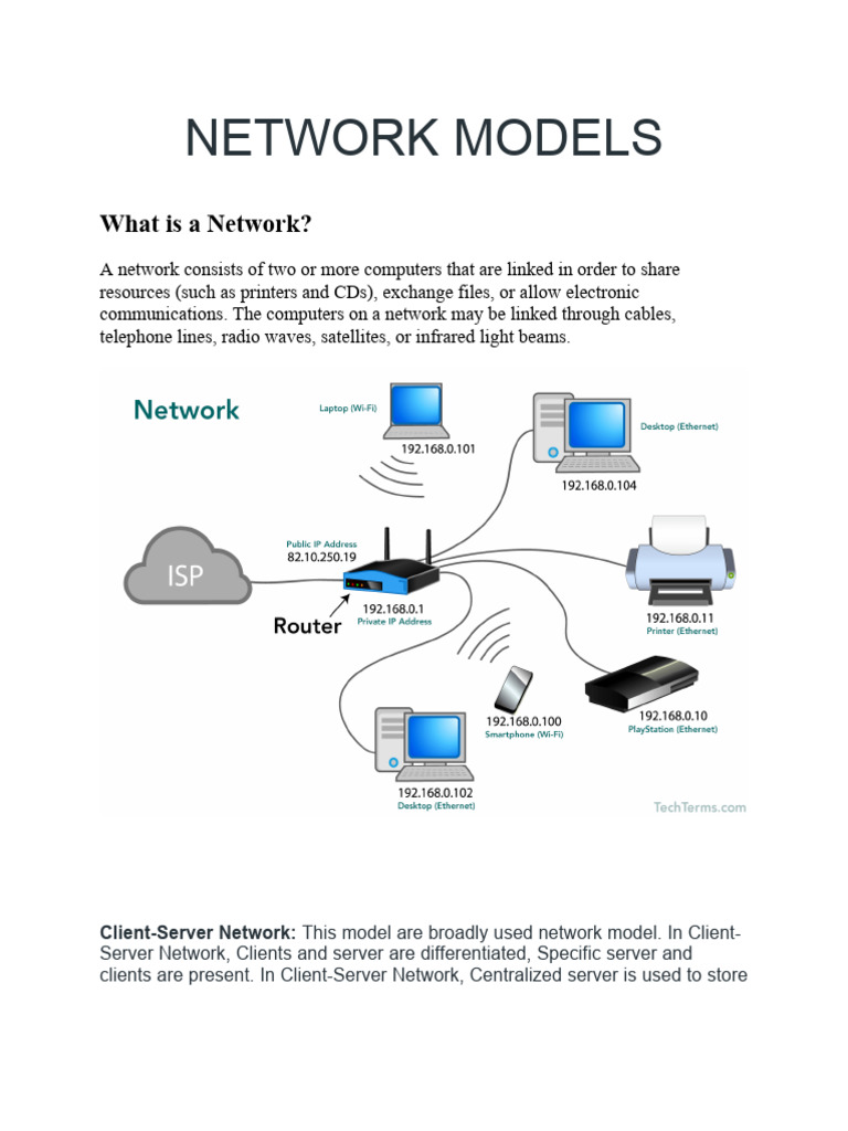 Client Server and Peer To Peer | PDF | Client–Server Model | Peer To Peer