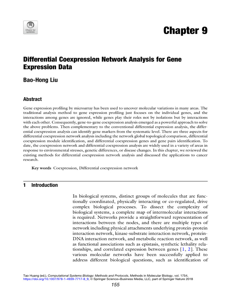Differential Coexpression Network Analysis For Gene Expression Data ... Differential Coexpression Network Analysis For Gene Expression Data ...