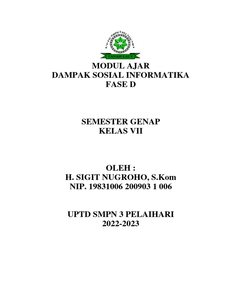 Dampak Sosial Informatika | PDF