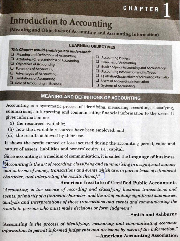 Unit - 1 (Accounts) | PDF