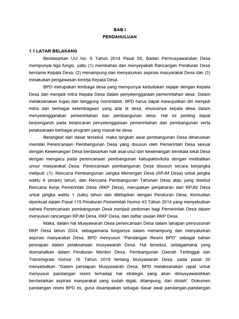 Pandangan Resmi BPD | PDF