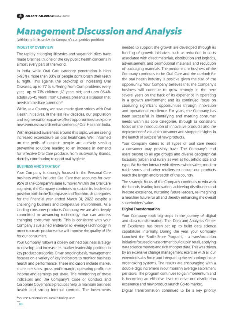 Oral Health Market Trends and Strategies | PDF | Internal Control | Risk