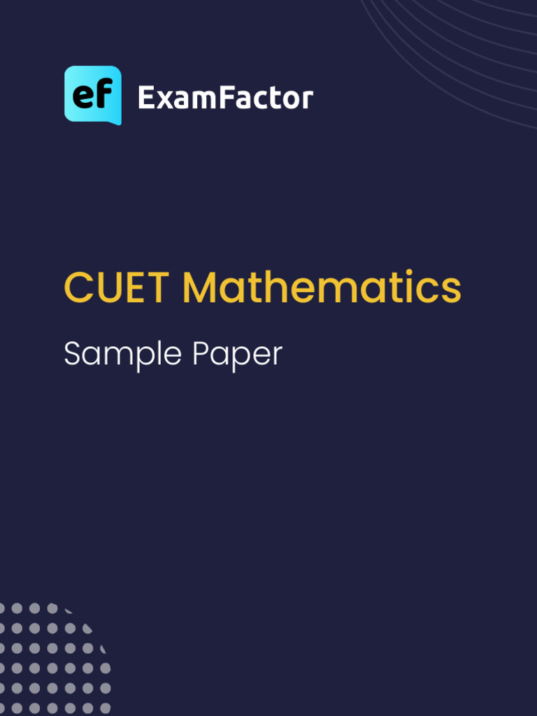 CUET Mathematics PYQ | PDF