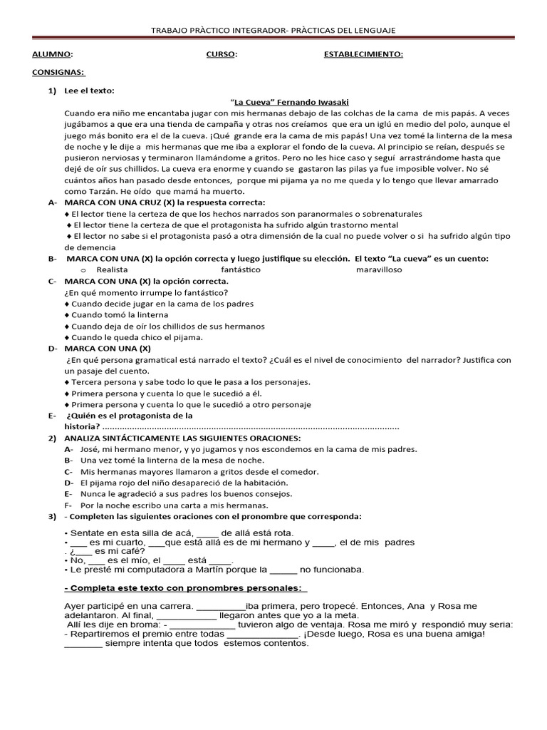 Trabajo Practico Integrador 3ero Tecnica 2023 | PDF