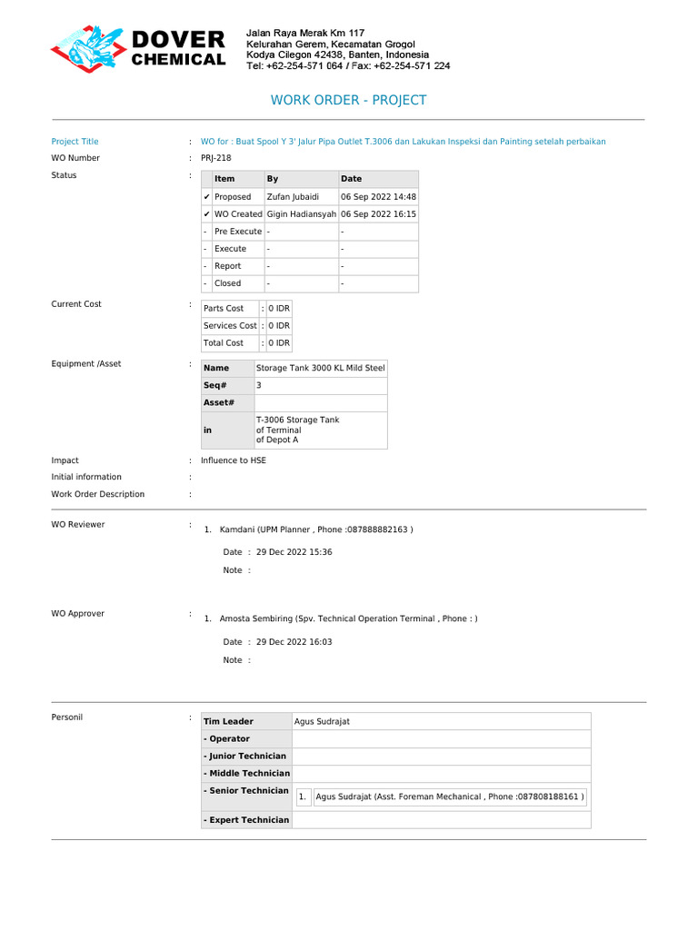 Wo PRJ #218 | PDF | Technology & Engineering