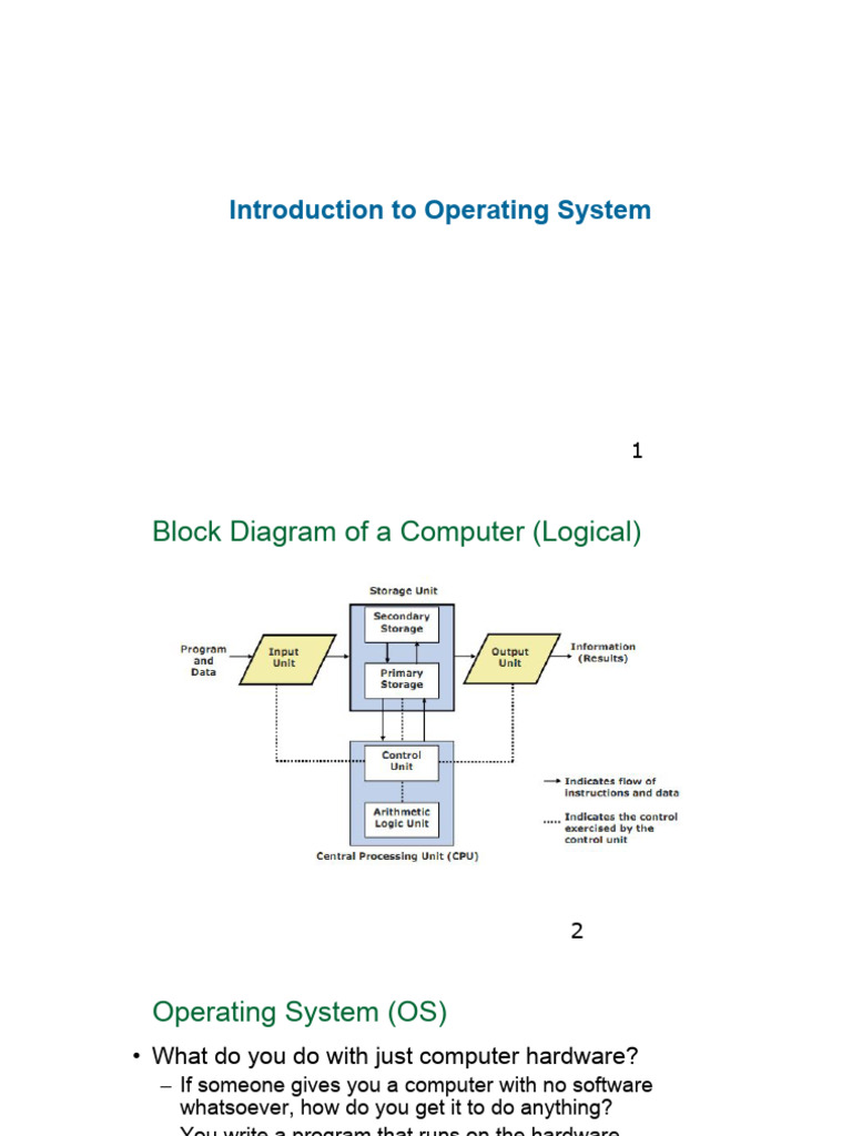 Introduction To OS | Download Free PDF | Operating System | Process (Computing)