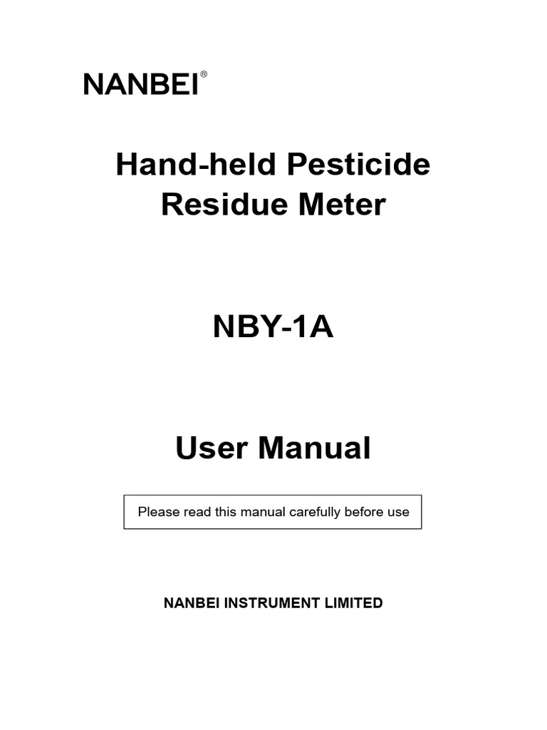 Pesticide Residue Meter Guide | PDF