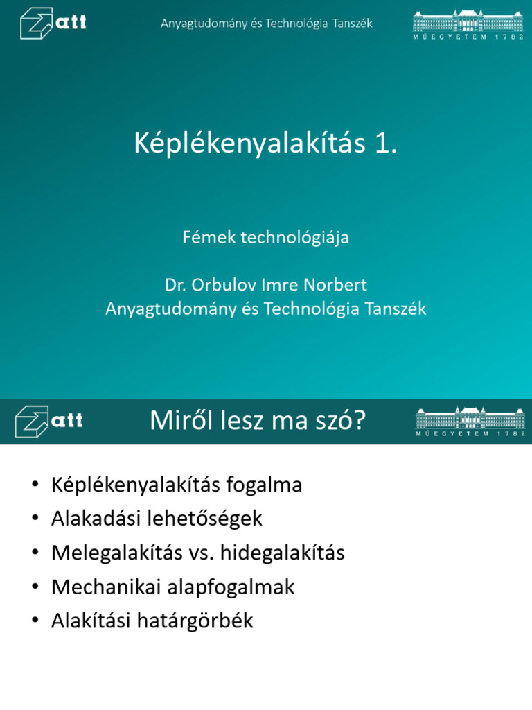 12 Képlékenyalakítás 1 | PDF