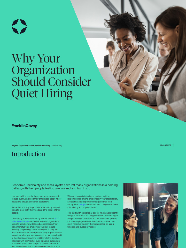 Report Quiet Hiring Giu Chan Nhan Tai Va Phat Trien Tiem Nang Doi Ngu | PDF