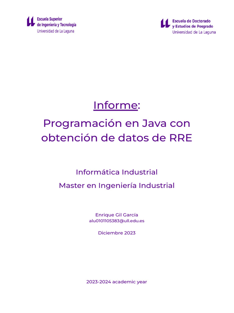 Informe - Práctica de Java | PDF