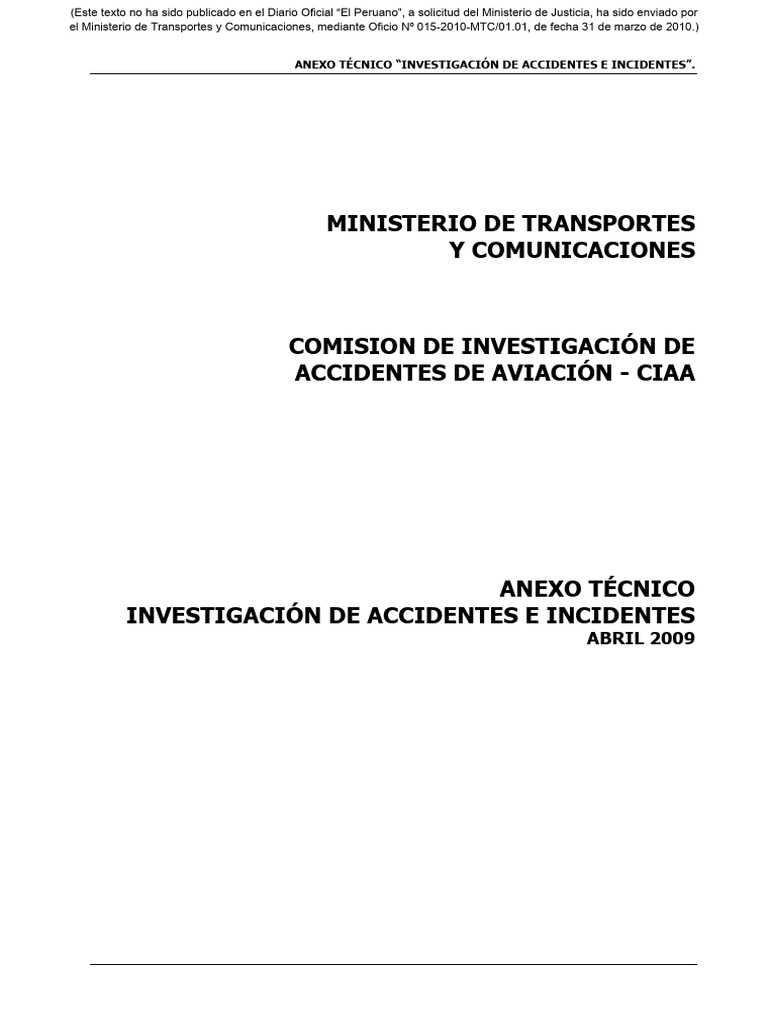 RM 031 2010 MTC 02 | PDF | Aeronave | Aviación