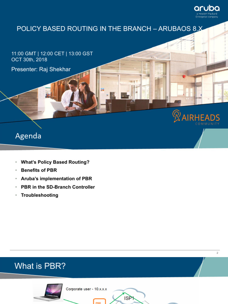 Policy Based Routing in The Branch Arubaos 8.X | PDF | Computer Network | Electronics