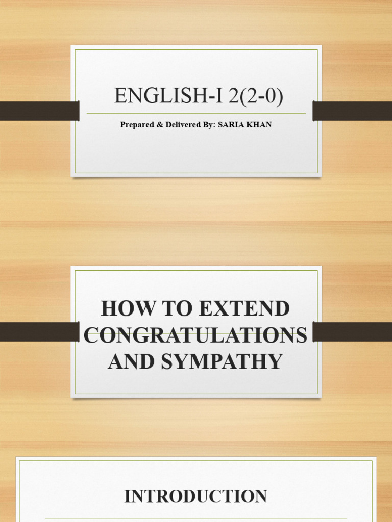 How To Extend Congratulations and Sympathy | PDF | Sympathy | Emotions
