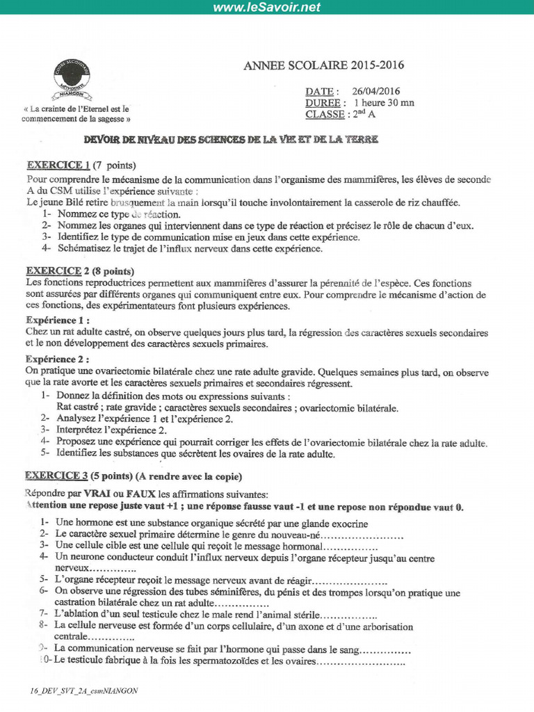 16 DEV SVT 2A csmNIANGON | PDF