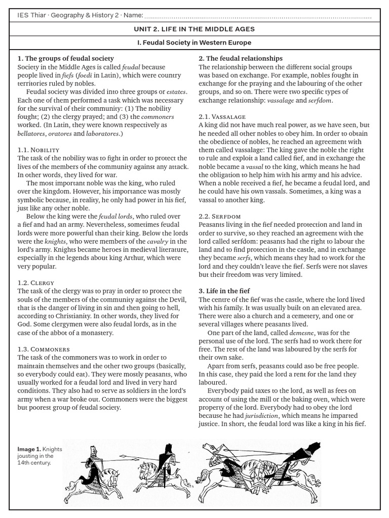 Life in The Middle Ages | PDF | Serfdom | Feudalism