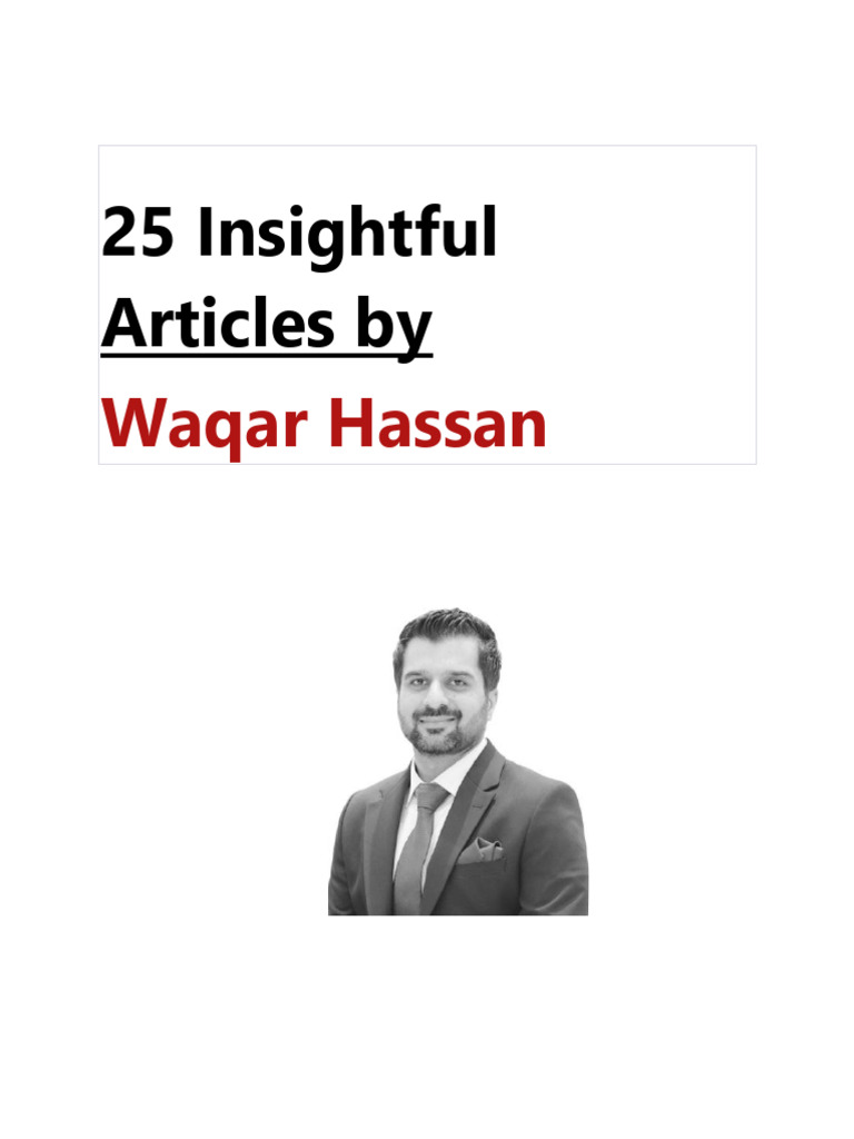Articles by CSP Waqar Hassan | PDF | Social Media | Popular Culture & Media Studies