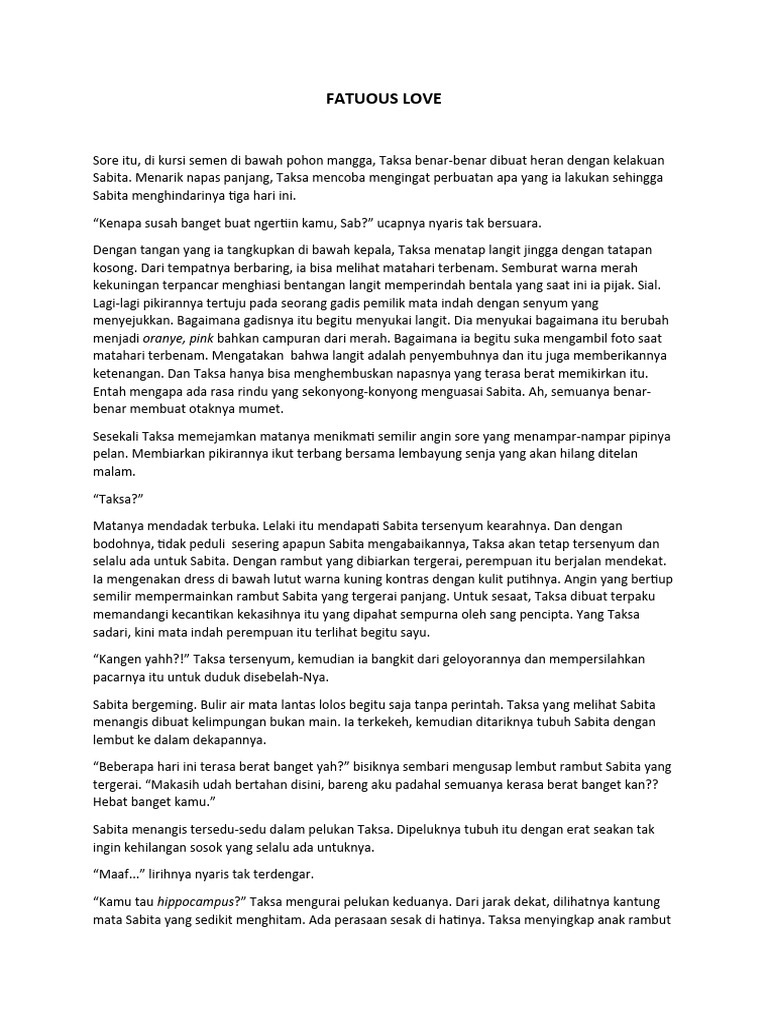 Amelia, Fatuous Love | PDF