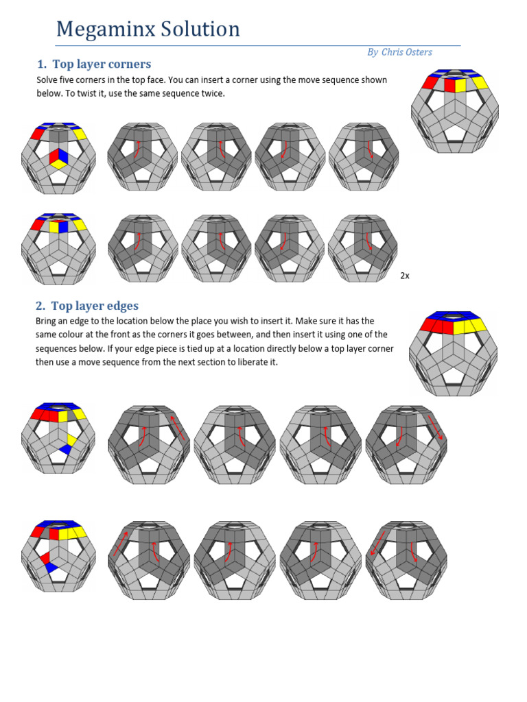 Megaminx Puzzle Solving Guide | PDF | Mathematical Objects | Applied ...
