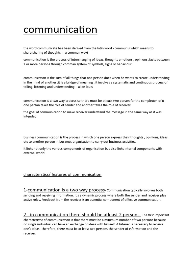 Business Communication Notes | PDF