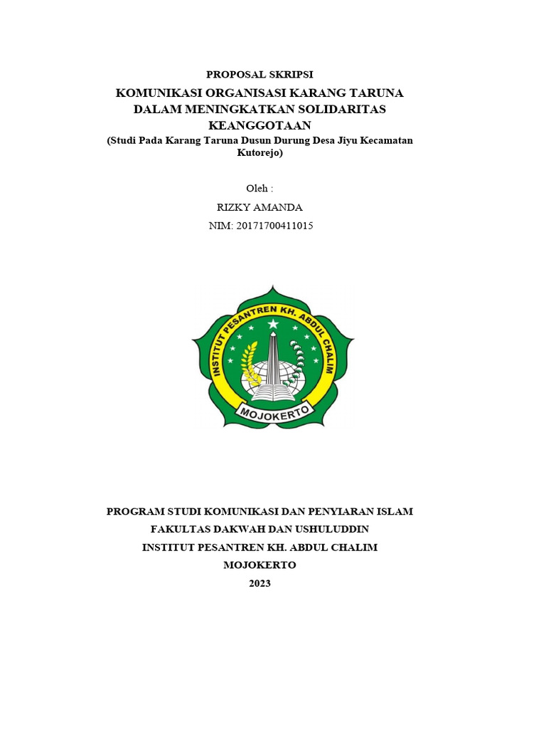 Bismillah Proposal Rizky Amand | PDF