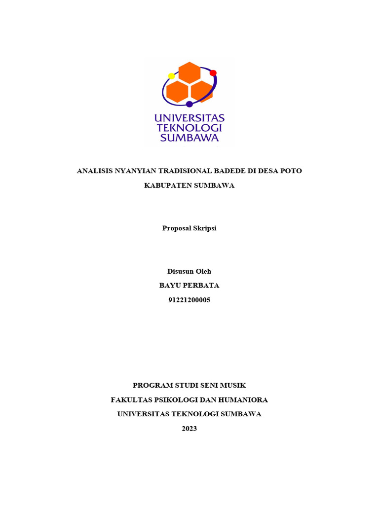 Seminar Proposal Bayu Perbata | PDF