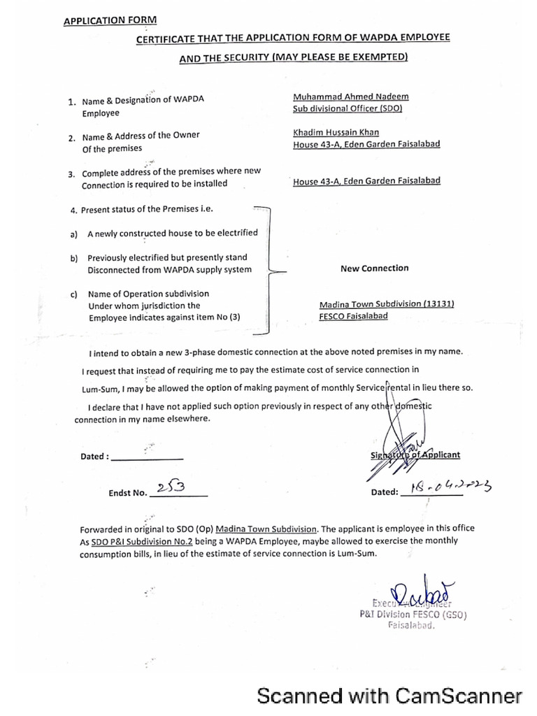 Free Meter Form | PDF