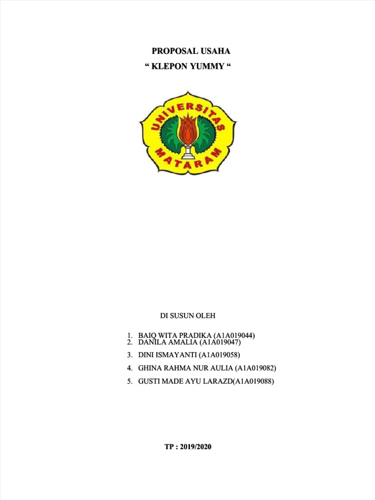 PDF Proposal Bisnis Klepon - Compress | PDF