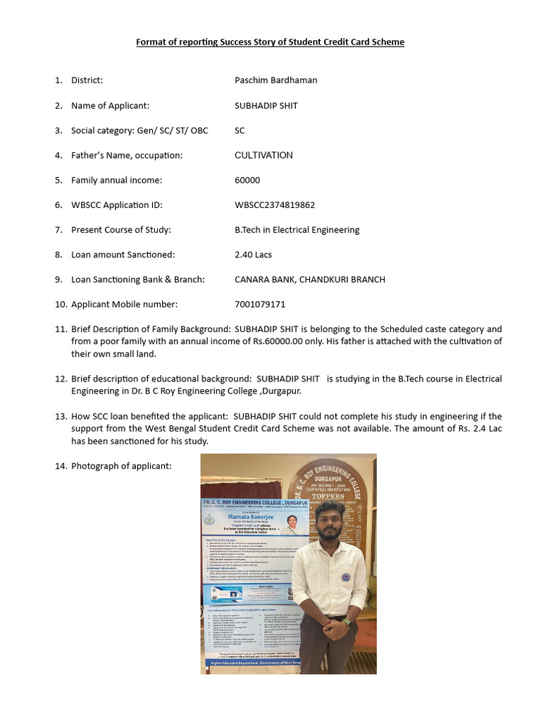 Success Story of SCC @BCREC Durgapur | PDF | Economies