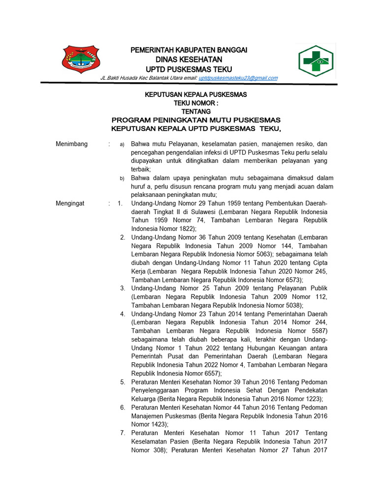 EP. A. RUK Program Peningkatan MUTU | PDF