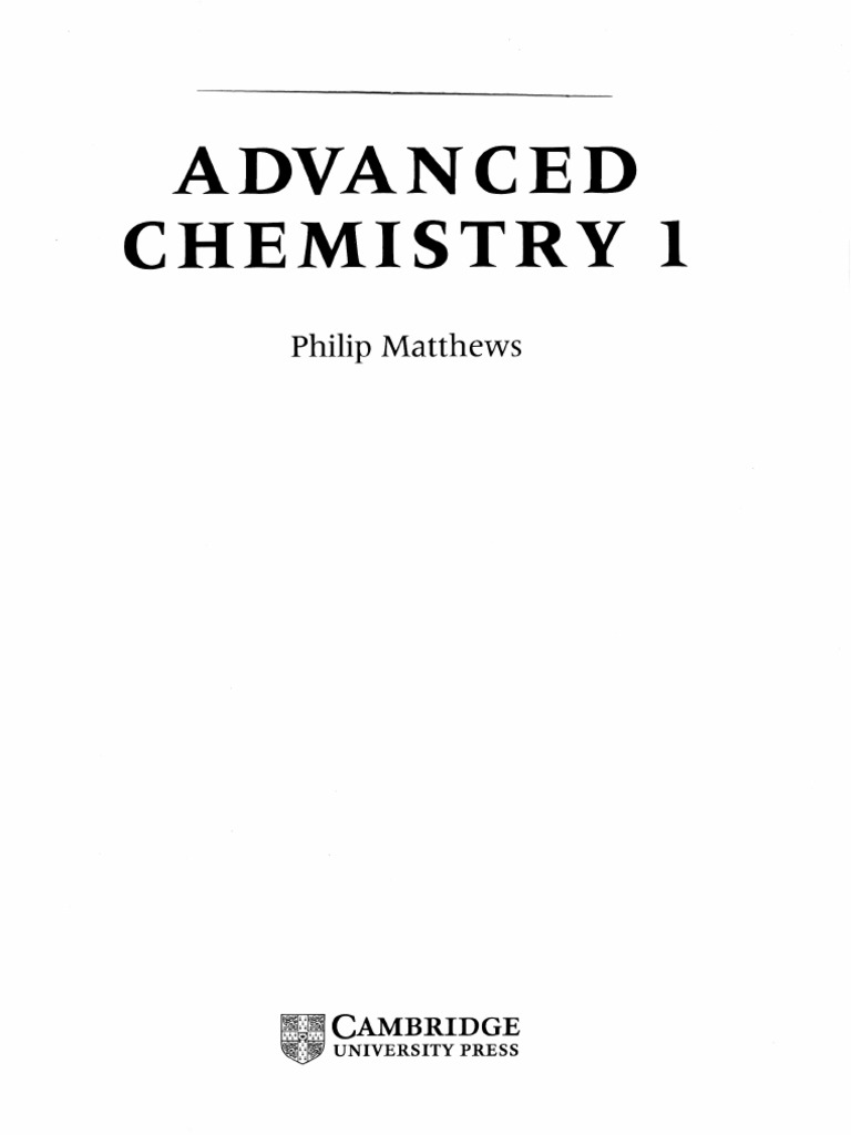 Advanced Chemistry 1 | Download Free PDF | Chemical Bond | Atoms