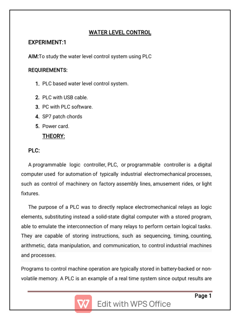 Mechatronics Lab Manual | PDF