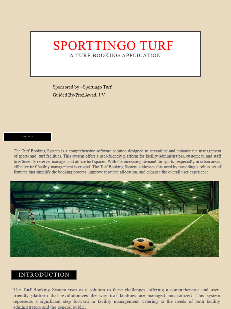 Turf Booking Application | PDF | Application Software | User (Computing)