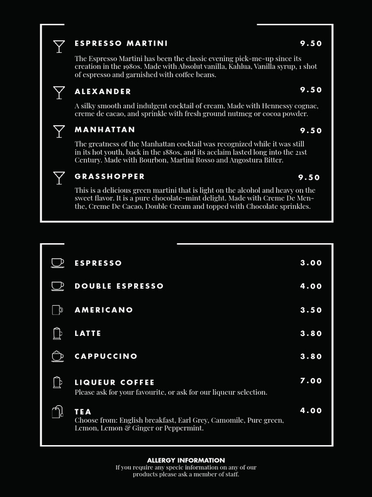 A5 Dessert Menu V6 1 | PDF | Martini (Cocktail) | Chocolate