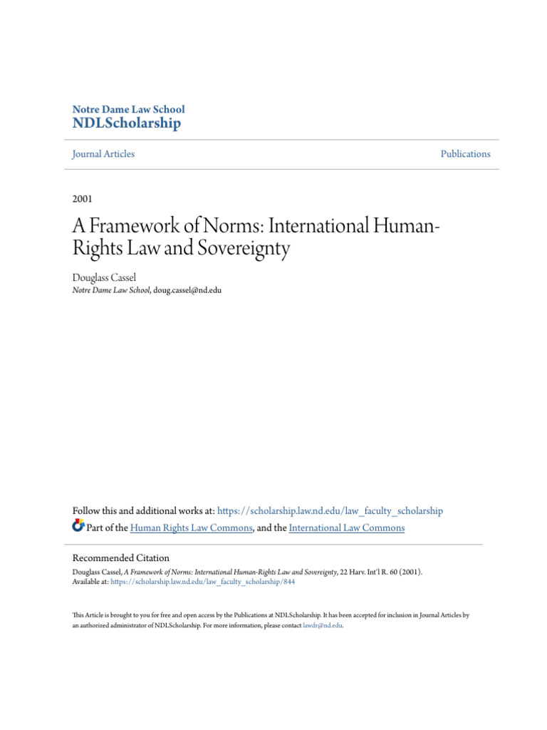 A Framework of Norms - International Human-Rights Law and Sovereig ...