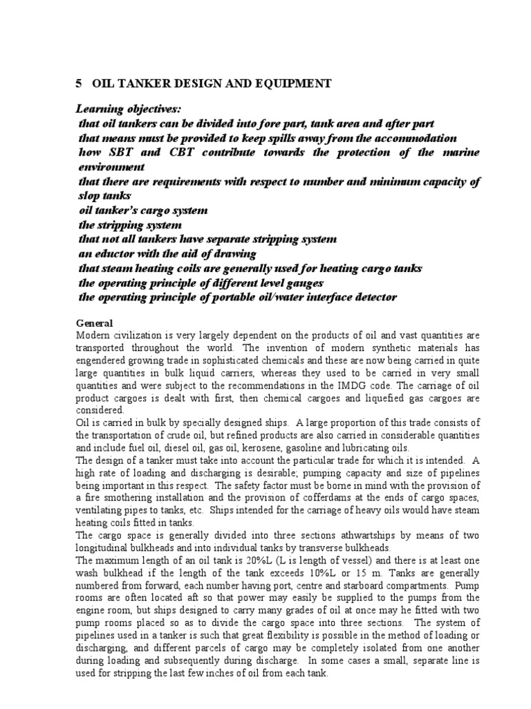 Oil Tanker Design Equipment | PDF | Oil Tanker | Hvac