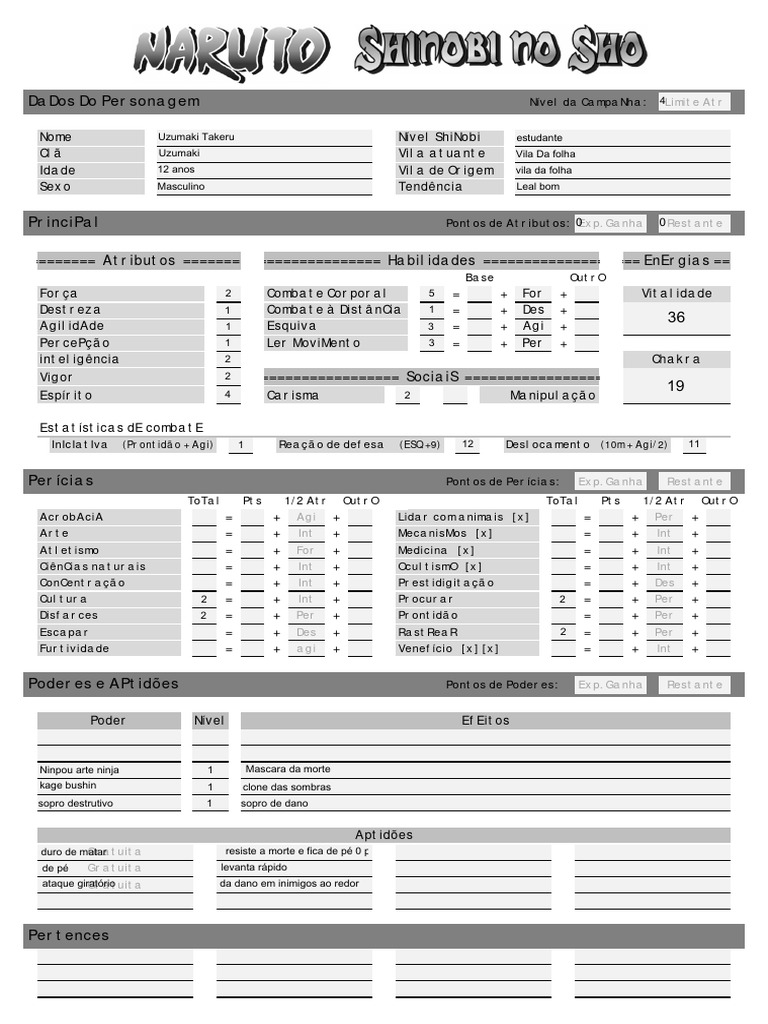 Ficha PDF Editavel Por Rafa e Fernandez | PDF