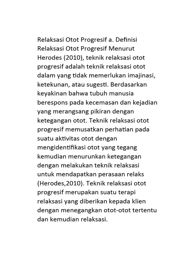 Relaksasi Otot Progresif A | PDF