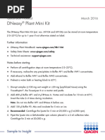DNeasy Plant Mini Kit Protocol Written by Word Program | PDF