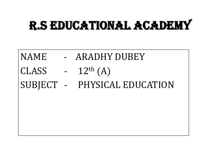 R.S Educational Academy: Name - Aradhy Dubey Class - 12 (A) Subject ...