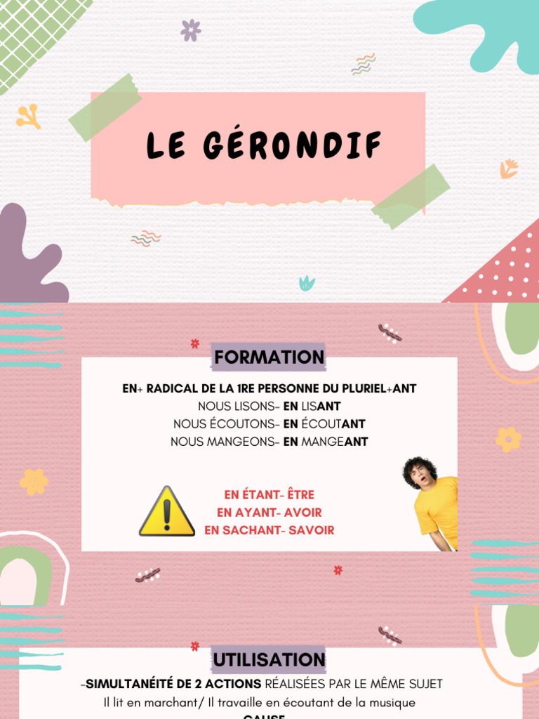 Le Gérondif | PDF | Arts du langage et discipline