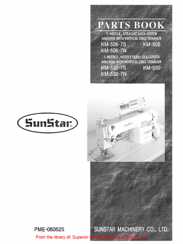 Sunstar KM-506, KM-530 | PDF | Textiles | Machines