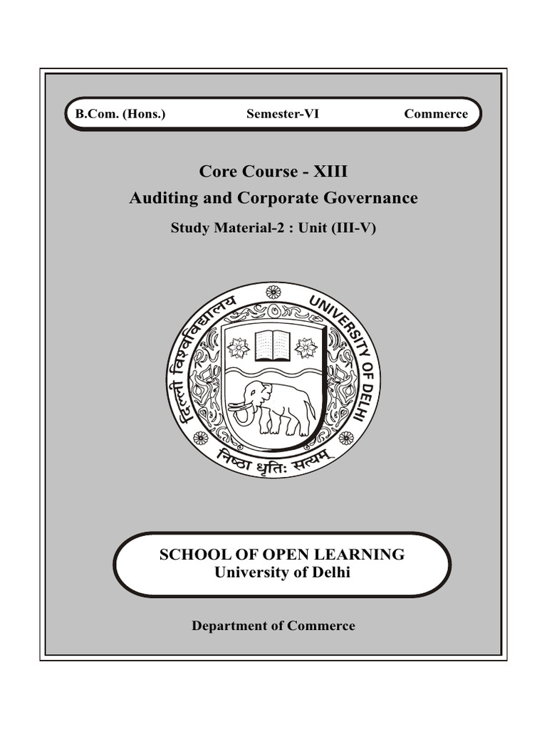 SM-2 Unit III-V | PDF | Enron | Financial Audit