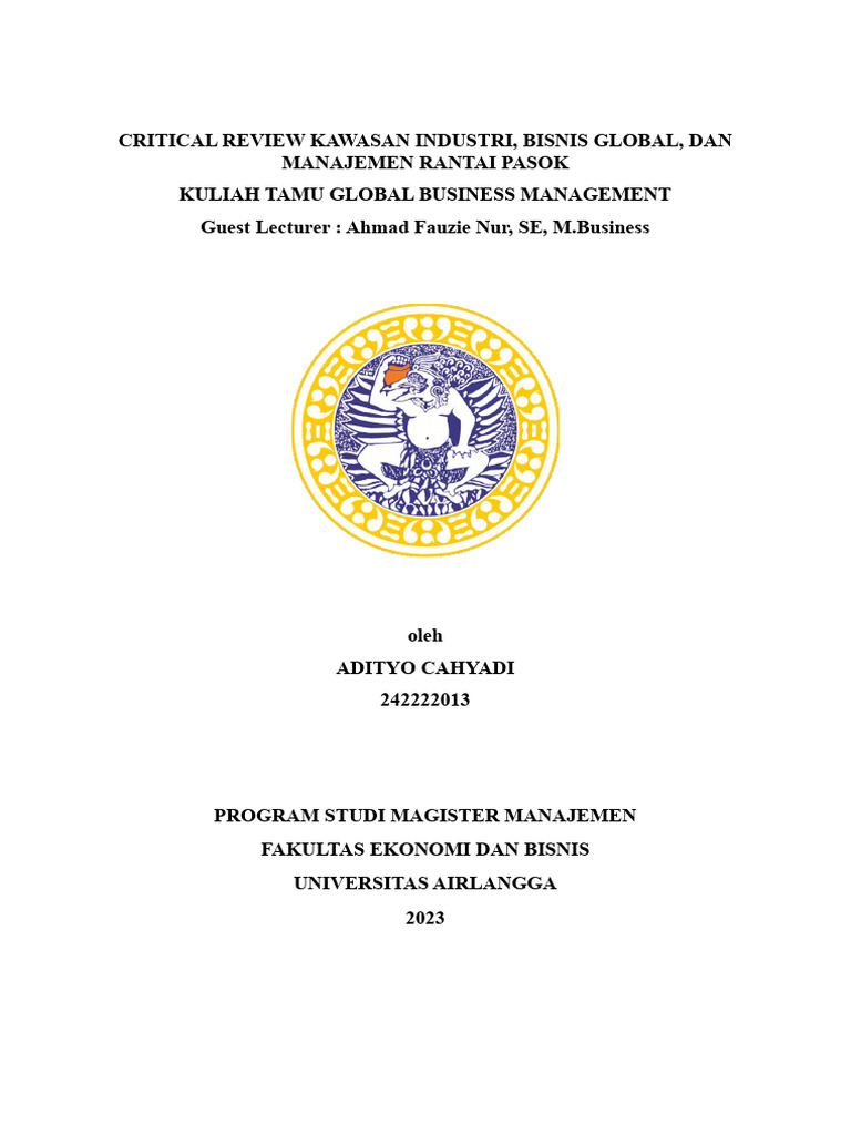 CRITICAL REVIEW Supply Chain Management | PDF