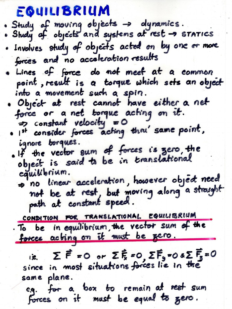 Equilibrium Topic 9 | PDF