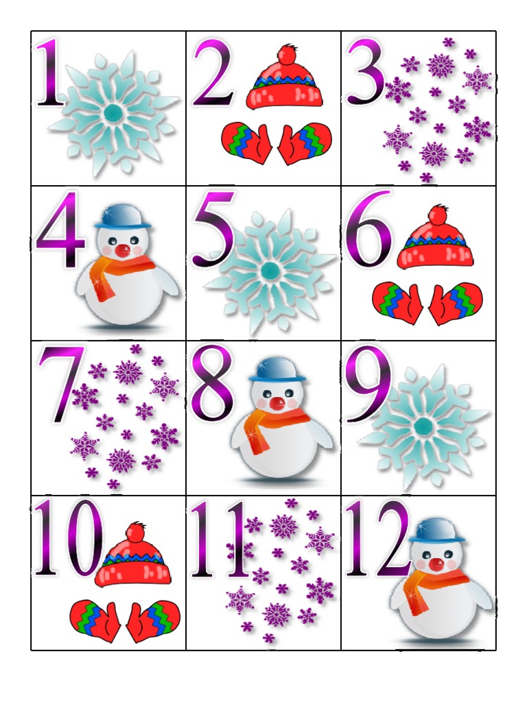 Winter Calendar Pieces | PDF