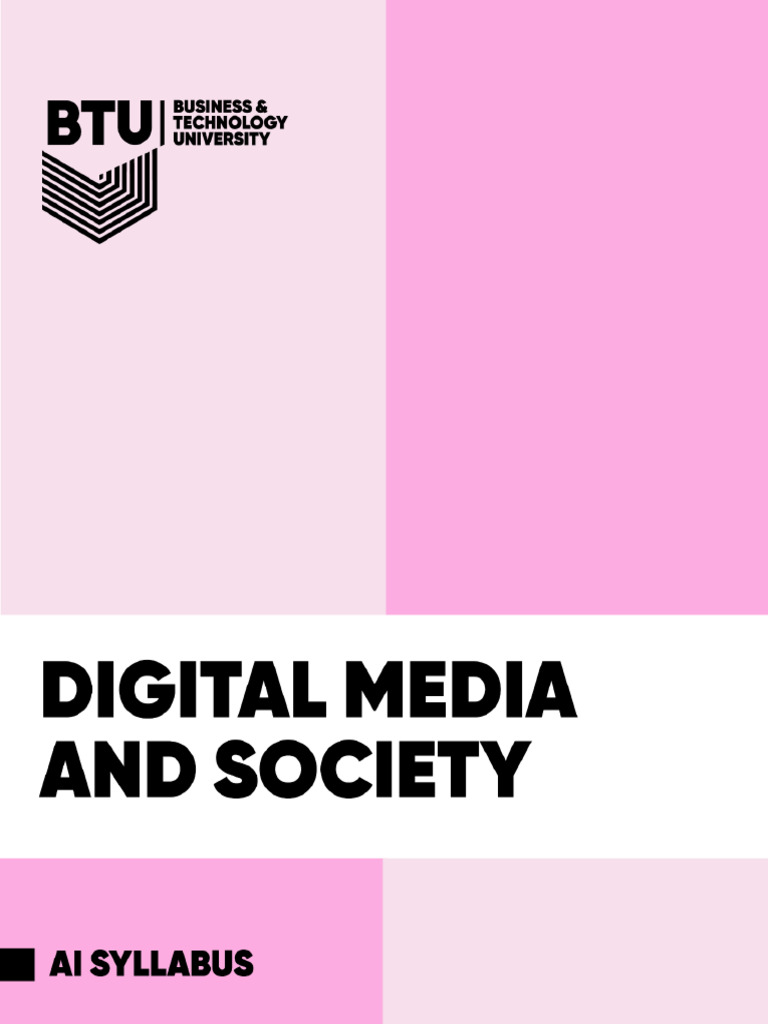 Digital Media and Society | PDF | Privacy | Social Media