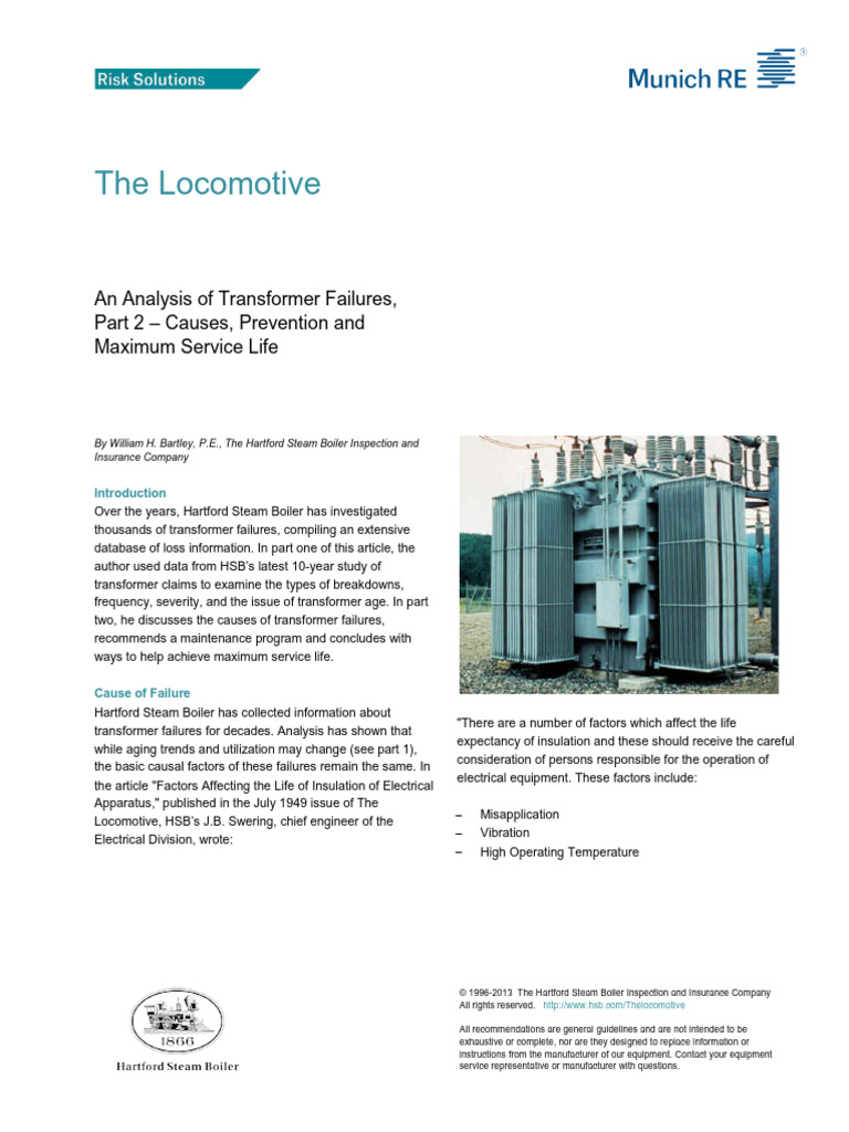 Transformer Failure Causes and Solutions | PDF | Transformer ...