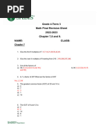 Grade 3 NAFS Practice Exam | PDF | Mathematics | Shape