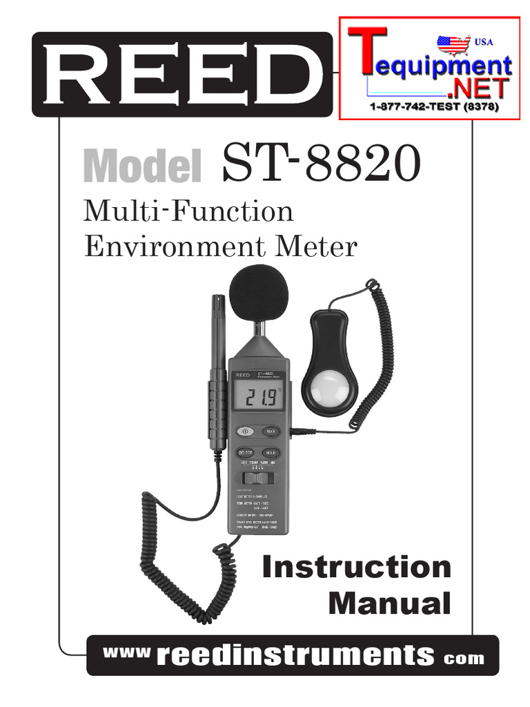 ST Model. Instruction Manual. Multi-Function Environment Meter ...